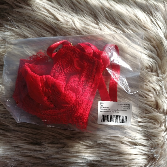 ASOS | Intimates & Sleepwear | Nwot Asos Fuller Bust Frankie Red Lace ...